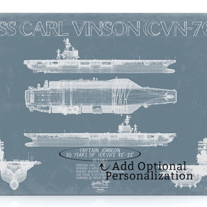 USS Nimitz CVN-68 Blueprint Wall Art - Original Carrier Print - Etsy