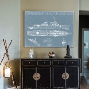USS Louis H. Wilson Jr. (DDG-126) Blueprint Wall Art - Original Guided ...