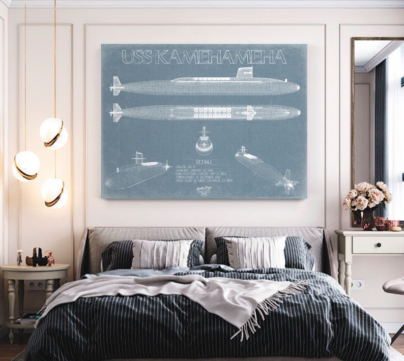 USS Kamehameha SSBN-642 Blueprint Wall Art Original - Etsy