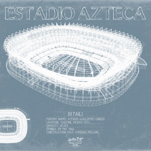 Estadio Azteca Wall Art - Original Mexico Soccer Team Print - Etsy