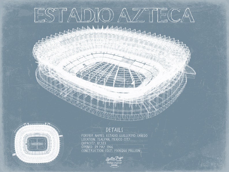 Estadio Azteca Wall Art Original Mexico Soccer Team Print - Etsy