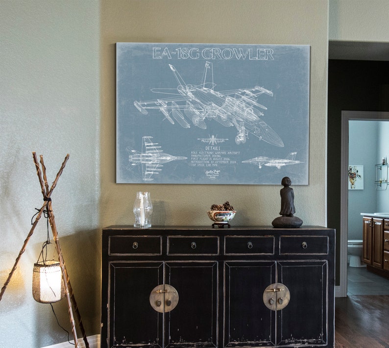 EA-18G Growler Aircraft Blueprint Wall Art Original Fighter - Etsy