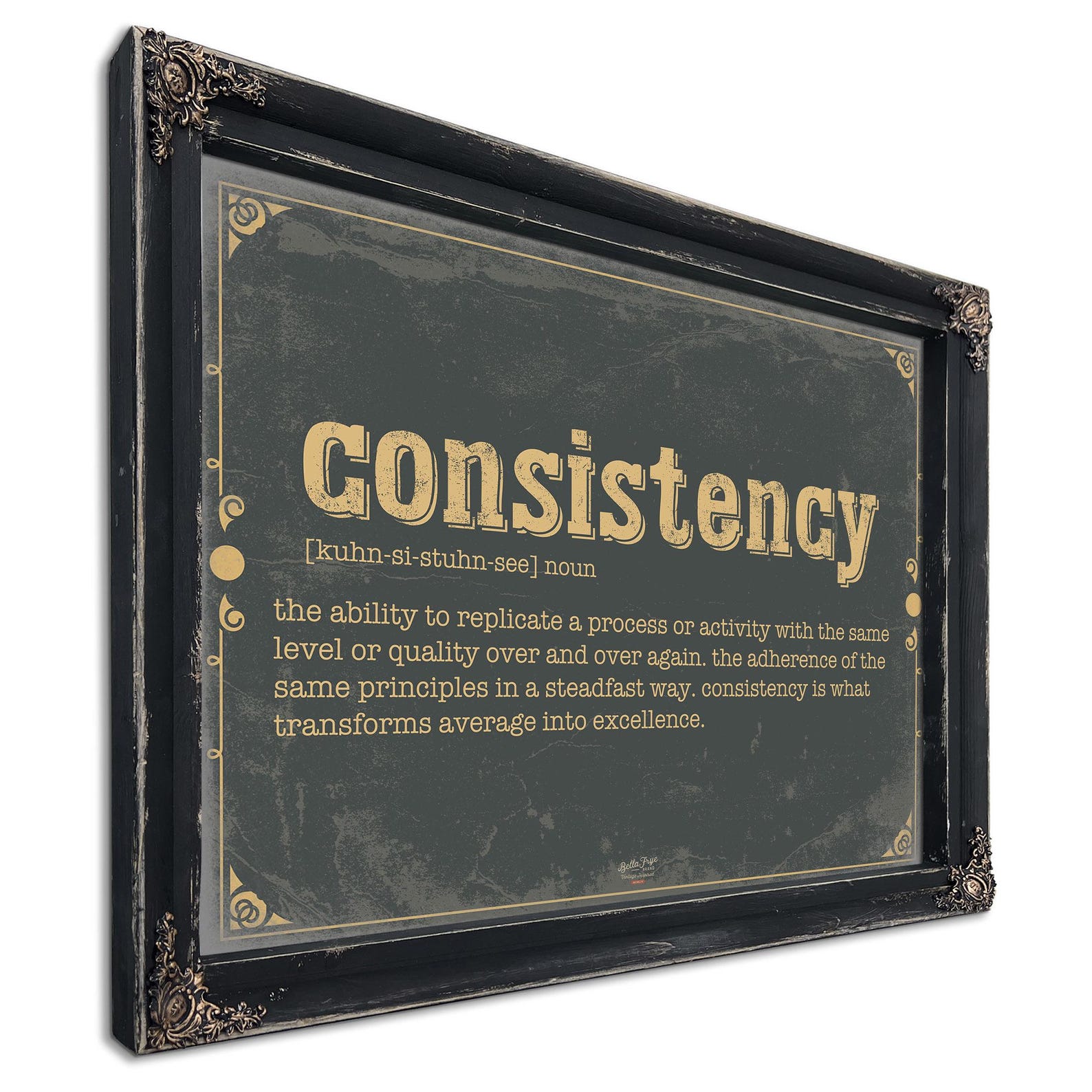 Consistency Word Definition Wall Art - Gift for Consistency Dictionary ...