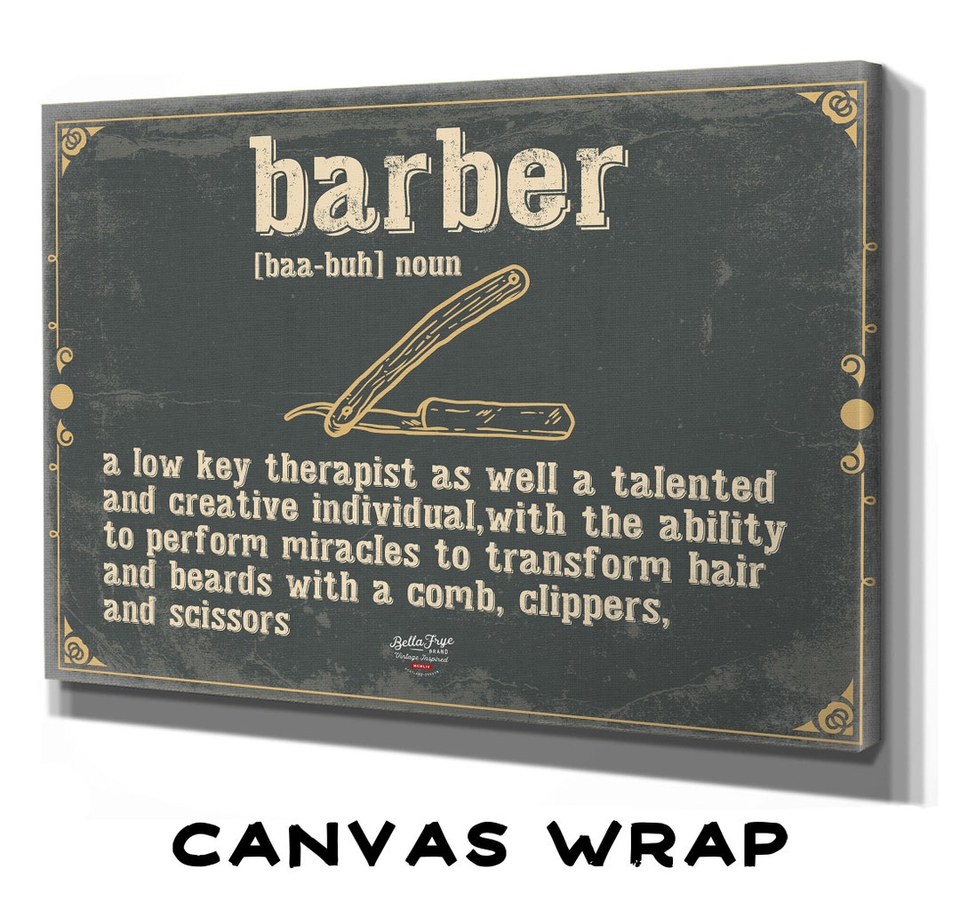 Barber Word Definition Wall Art Gift for Barber Dictionary - Etsy