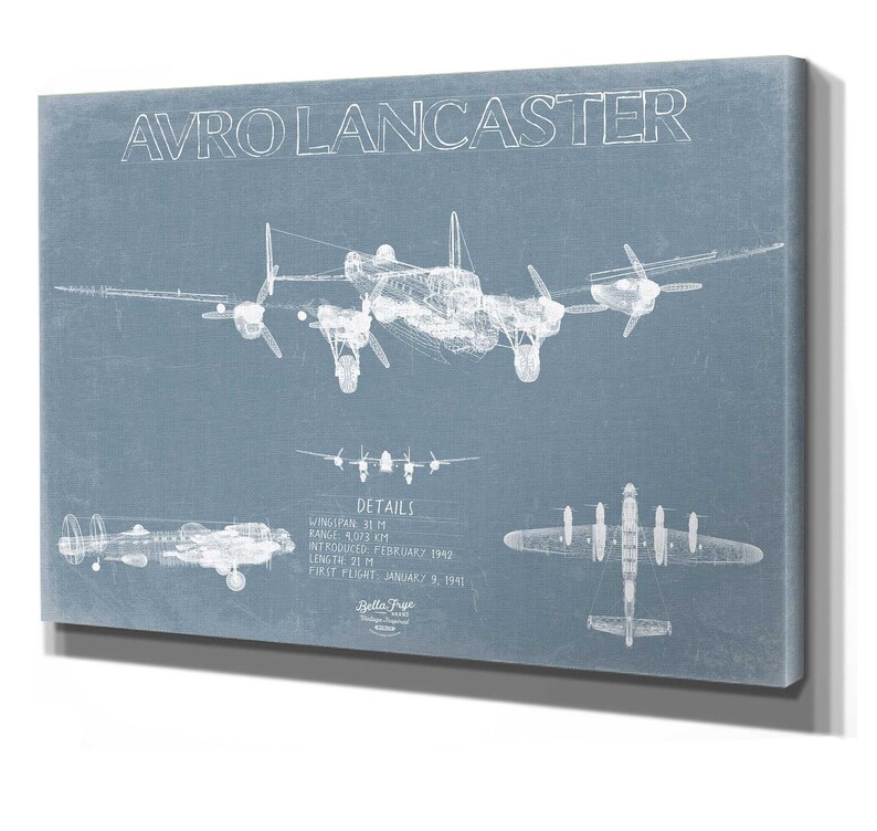 Avro Lancaster Aircraft Blueprint Wall Art Original Aviation - Etsy
