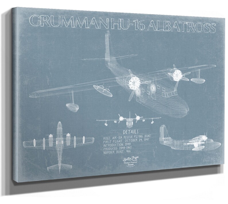 Grumman HU-16 Albatross Blueprint Wall Art Original Airplane - Etsy