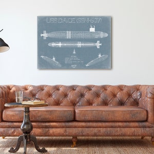 USS Dace SSN-607 Blueprint Wall Art Original Submarine Print - Etsy