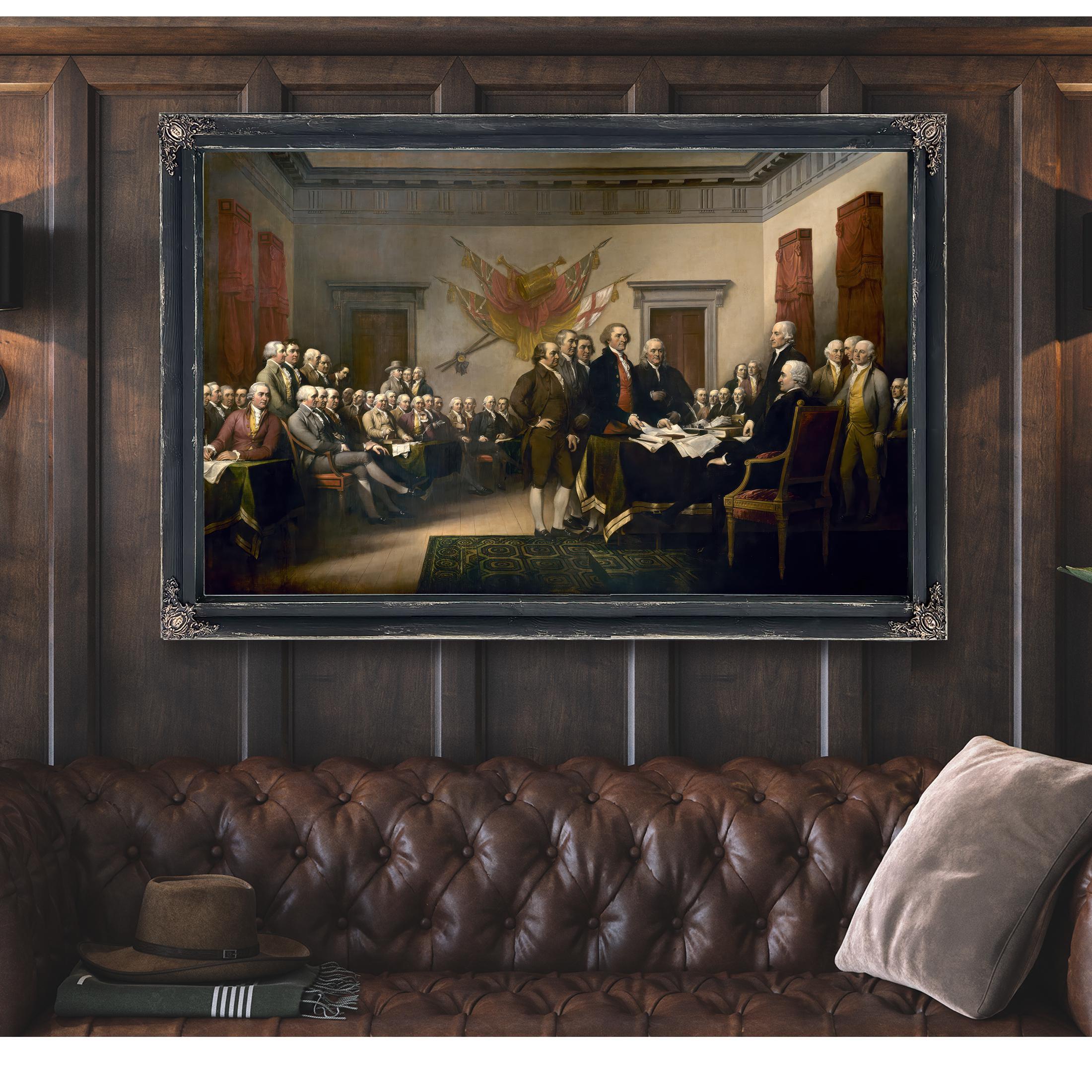 Declaration of Independence Print: Vintage Patriotic Wall Art, Founding ...