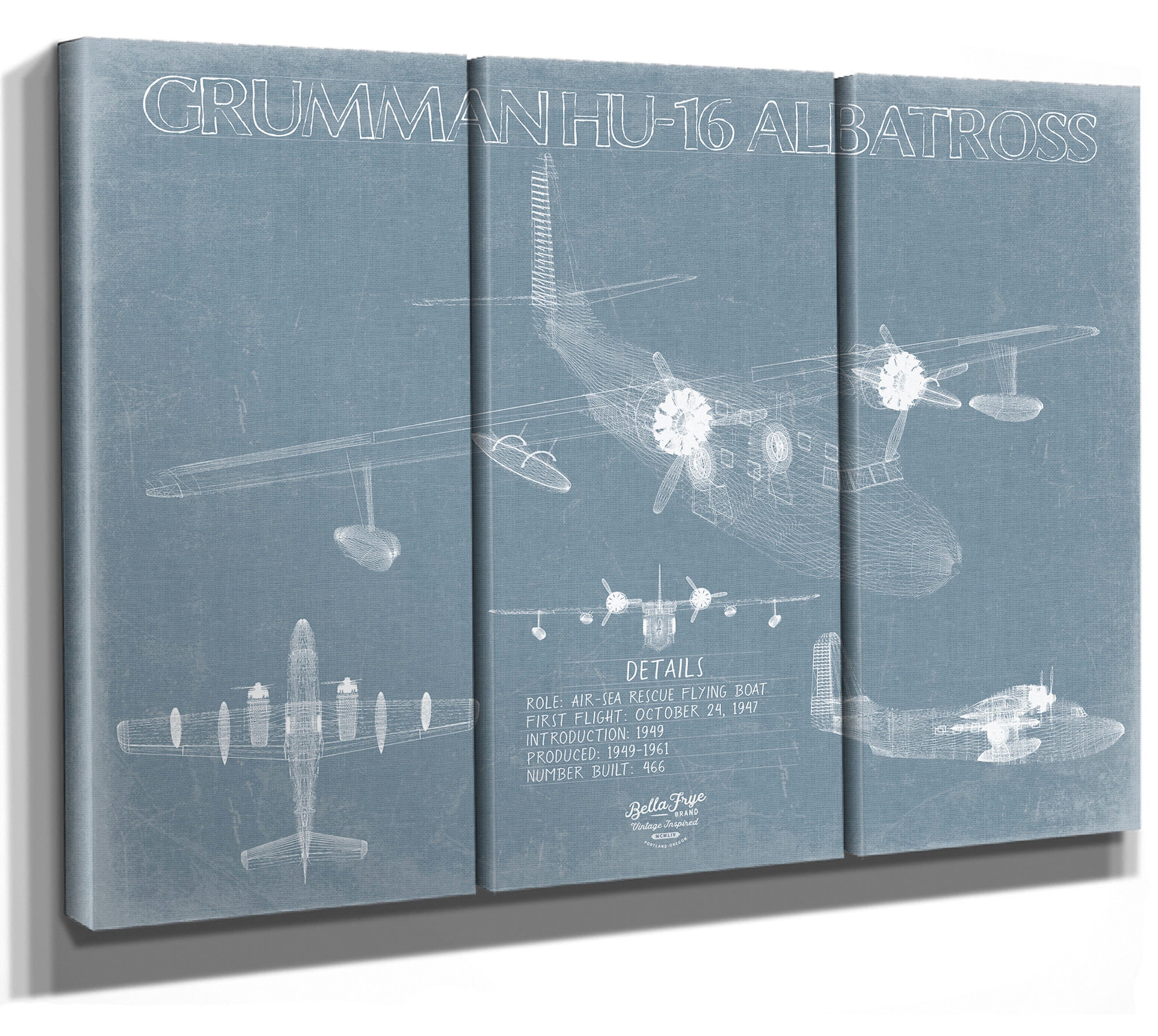 Grumman HU-16 Albatross Blueprint Wall Art Original Airplane - Etsy