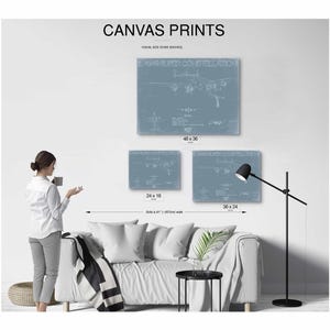 Lockheed L-1049 Super Constellation Aircraft Blueprint Wall Art ...