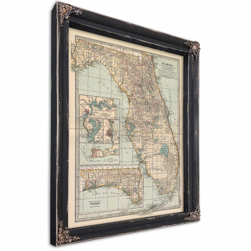 Old Florida Map - Etsy