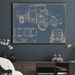 1956 Ford F100 Truck Model Mancave Blueprint Art - Etsy