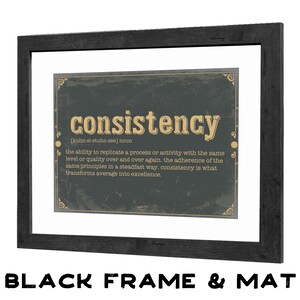 Consistency Word Definition Wall Art - Gift for Consistency Dictionary ...