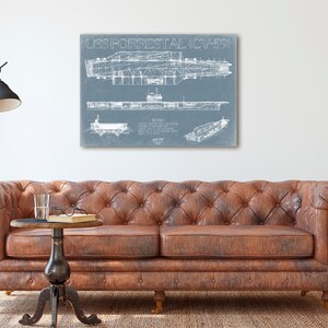 USS Forrestal (CV-59) Blueprint Wall Art - Original Carrier Print - Etsy