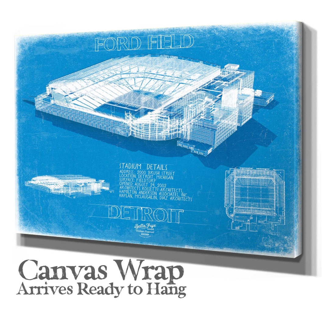 Ford Field Wall Art - Detroit Lions Football Poster - Etsy