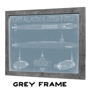 USS Alaska (SSBN-732) Blueprint Wall Art - Original Submarine Print - Etsy