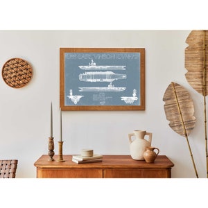USS Carl Vinson CVN-70 Blueprint Wall Art - Original Carrier Print - Etsy