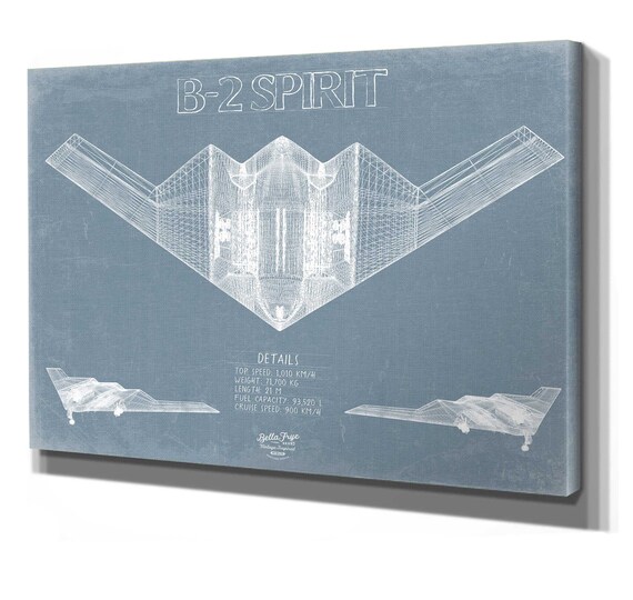 Northrop Grumman B-2 Spirit Aircraft Blueprint Wall Art - Etsy
