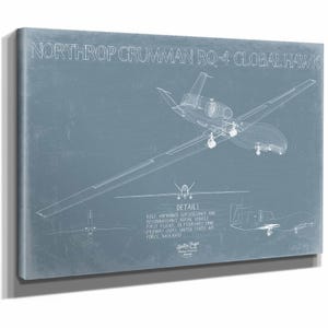 RQ-4 Global Hawk Blueprint Wall Art - Original Airplane Print - Etsy