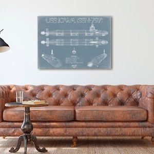 USS Iowa (SSN-797) Blueprint Wall Art - Original Submarine Print - Etsy