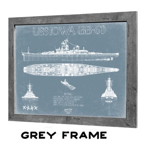 USS Iowa BB-61 Blueprint Wall Art Original Battleship Print - Etsy