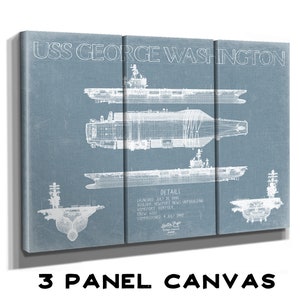USS George Washington (CVN-73) Blueprint Wall Art - Original Carrier ...