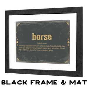 Horse Word Definition Wall Art Gift for Horse Dictionary - Etsy