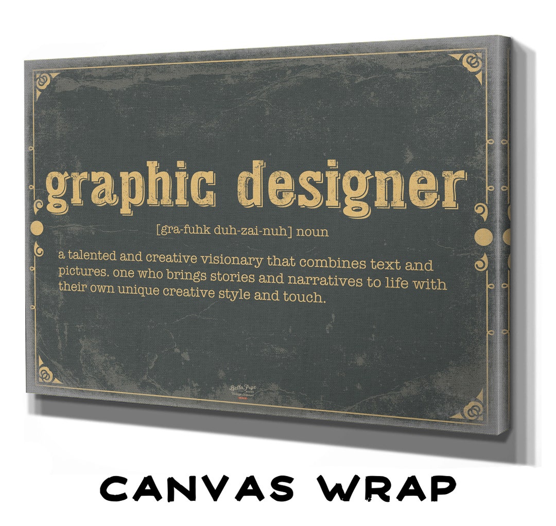 Graphic Designer Word Definition Wall Art Gift for Graphic Designer ...