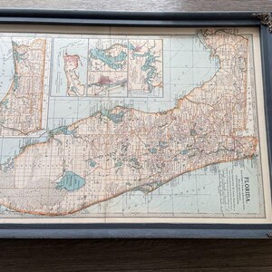 Framed Colorado Vintage Map - Ornate Embellishment Frame With Print - Etsy