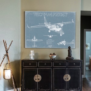 Tecnam P2006T Aircraft Blueprint Wall Art Original Airplane Print - Etsy