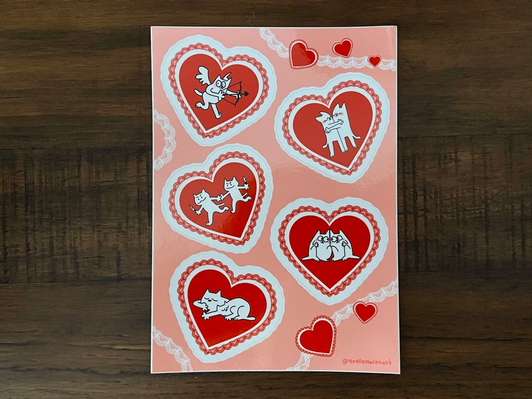 Heart Sticker Sheets - Etsy
