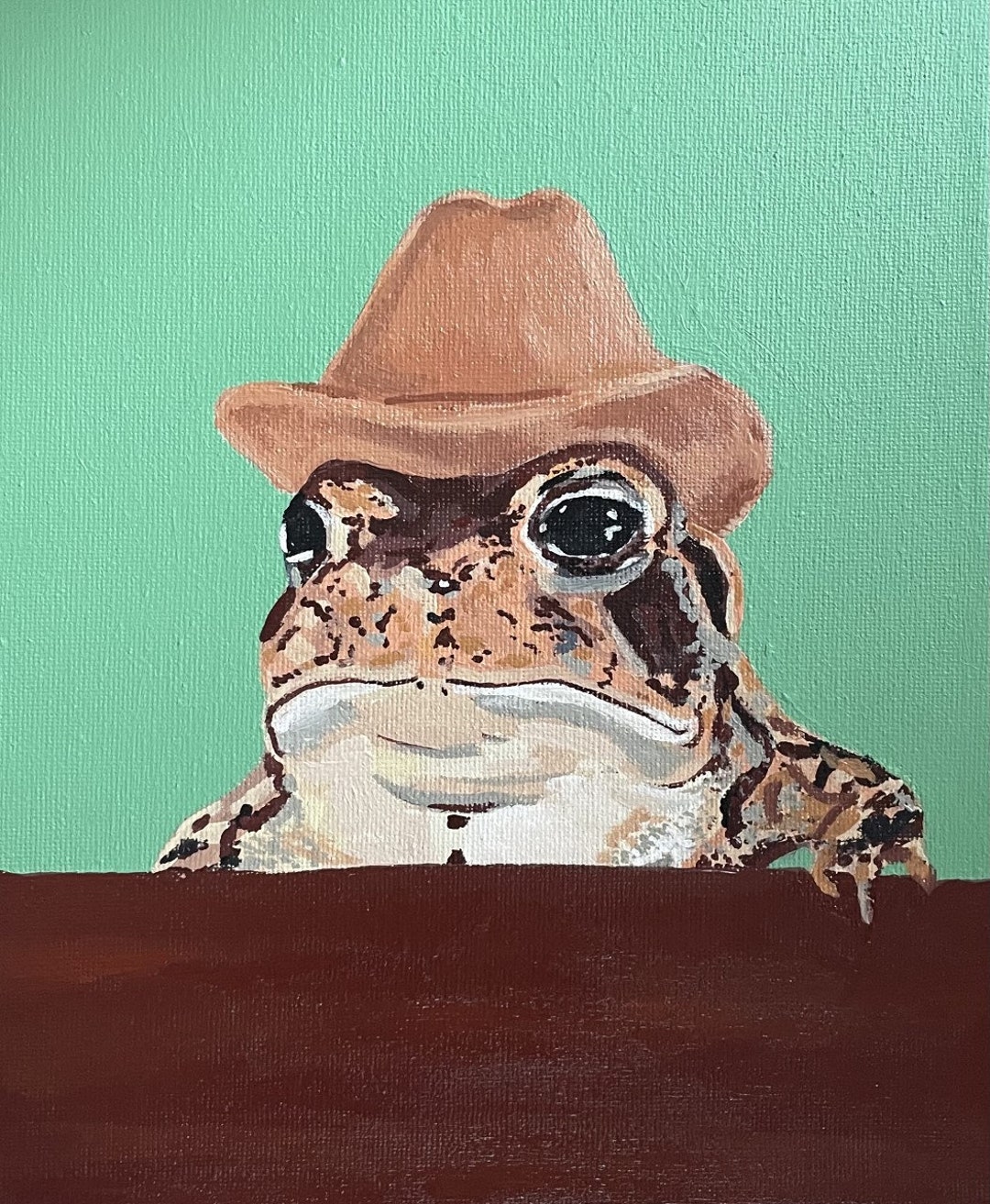 Cowboy Toad Print Acrylic Painting 8x10 - Etsy