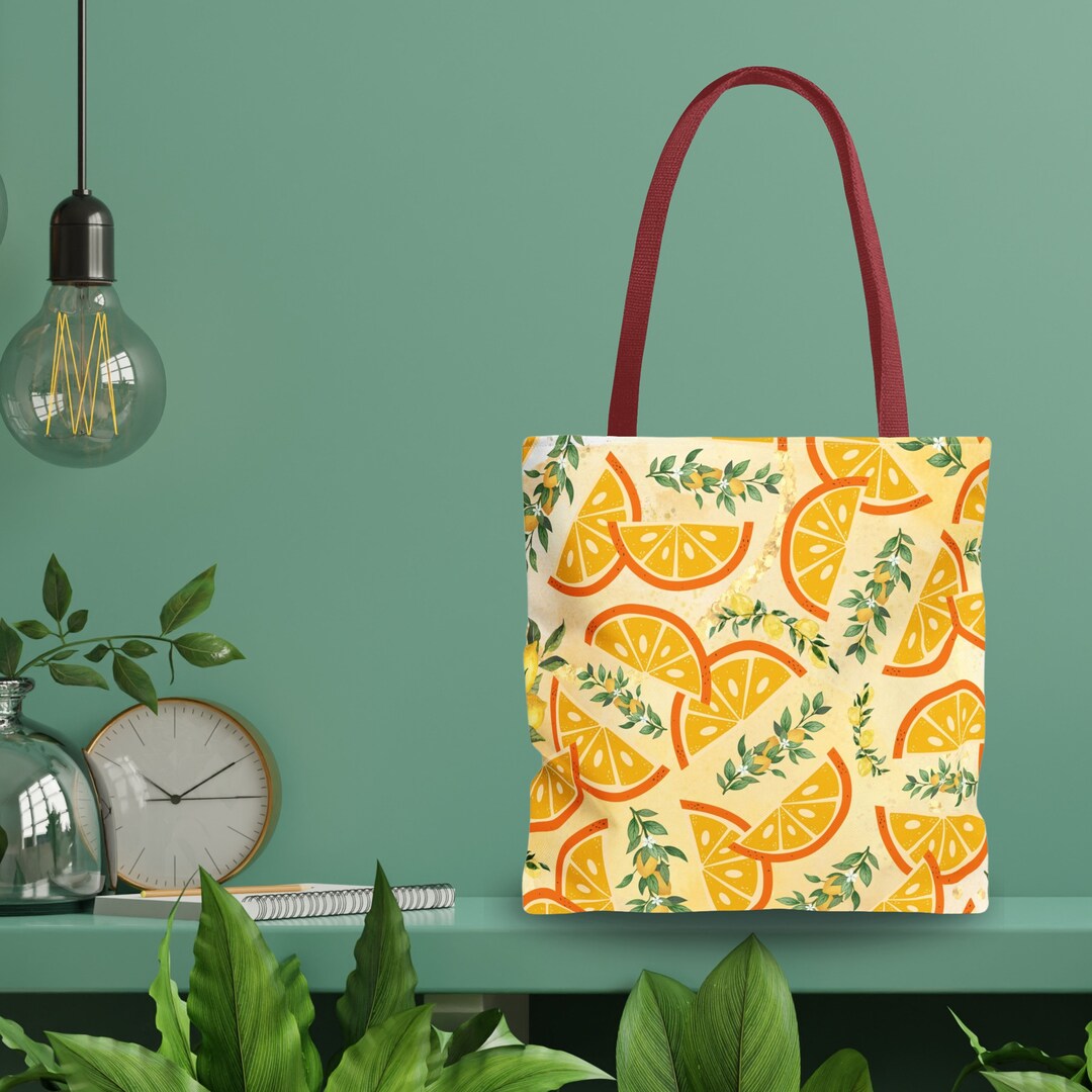 Citrus Tote Bag|lemon Tote Bag|orange Tote Bag|everyday Bag|beach Bag ...