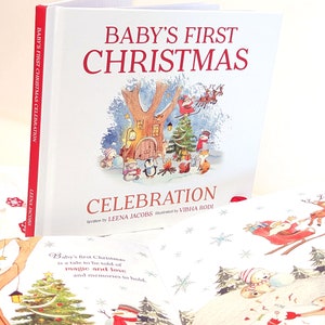 Baby's First Christmas Gift Book Keepsake Present for New Parents ...