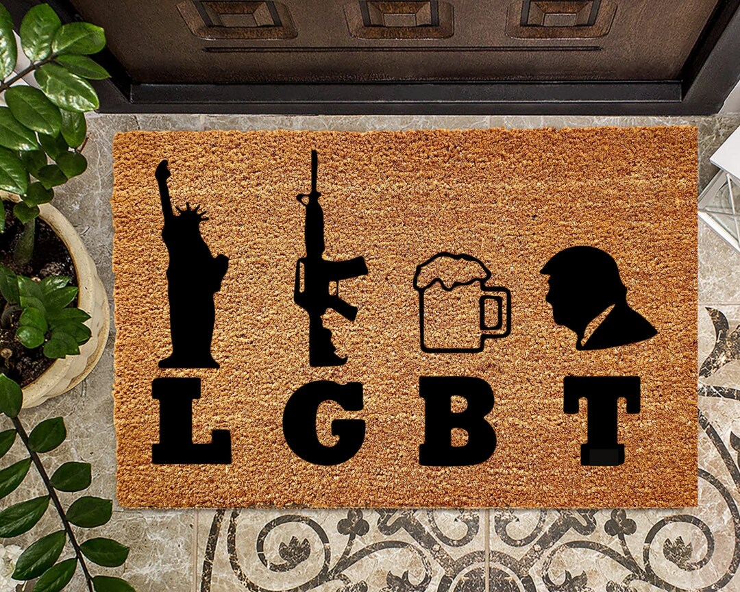 Funny LGBT Beer Doormat, Donald Trump Gun Doormat, Gun Doormat, Trump ...