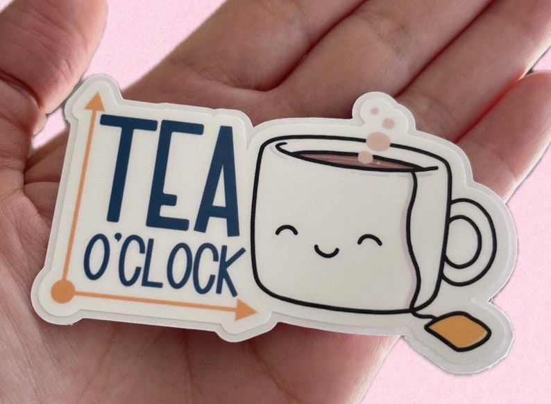 Kawaii Tea Cup Matte Vinyl Stickertea Lovercup of Teacute Tea ...