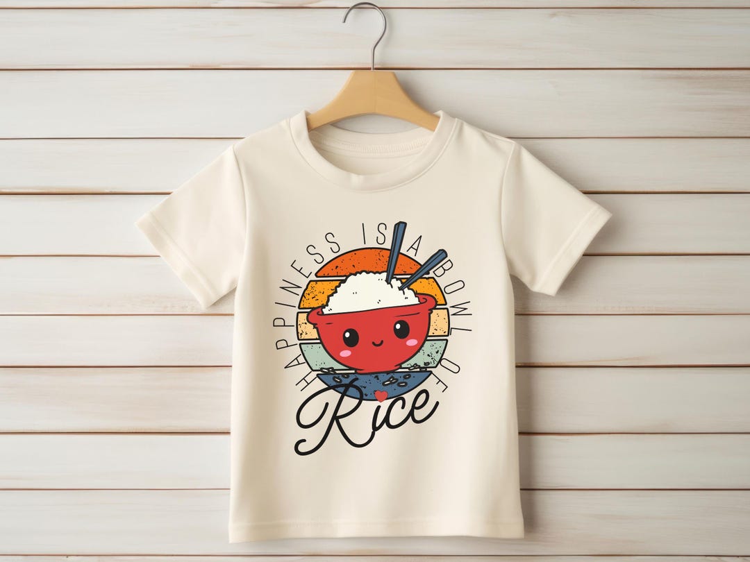 Happiness is A Bowl of Rice Toddler|kids Unisex Tee|cute Rice Shirts ...