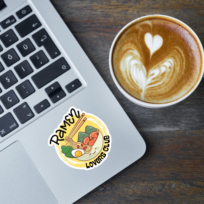 Ramen Lovers Club Cute Kawaii Premium Matte Vinyl Water Reisistant Die ...
