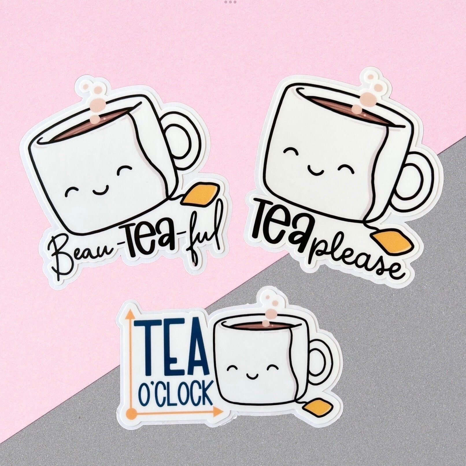 Kawaii Tea Cup Matte Vinyl Stickertea Lovercup of Teacute Tea ...