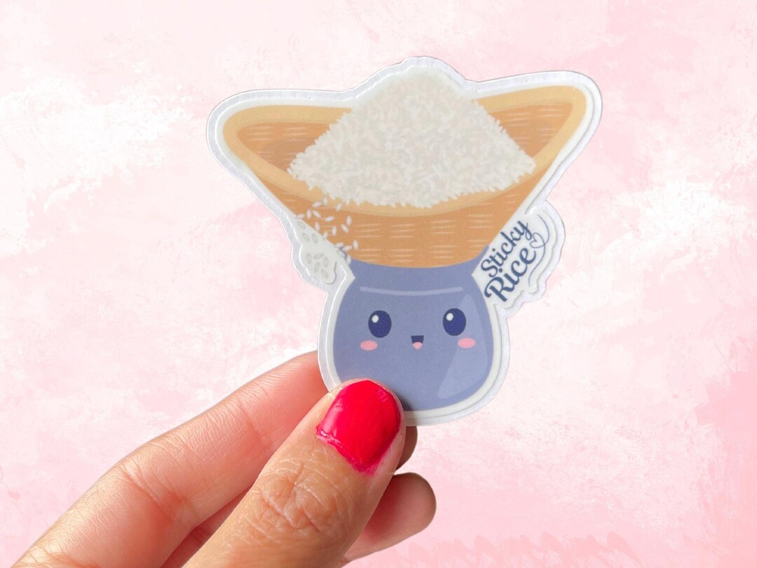 Kawaii Sticky Rice Cooker Steamer Matte Sticker With Easy Peel ...