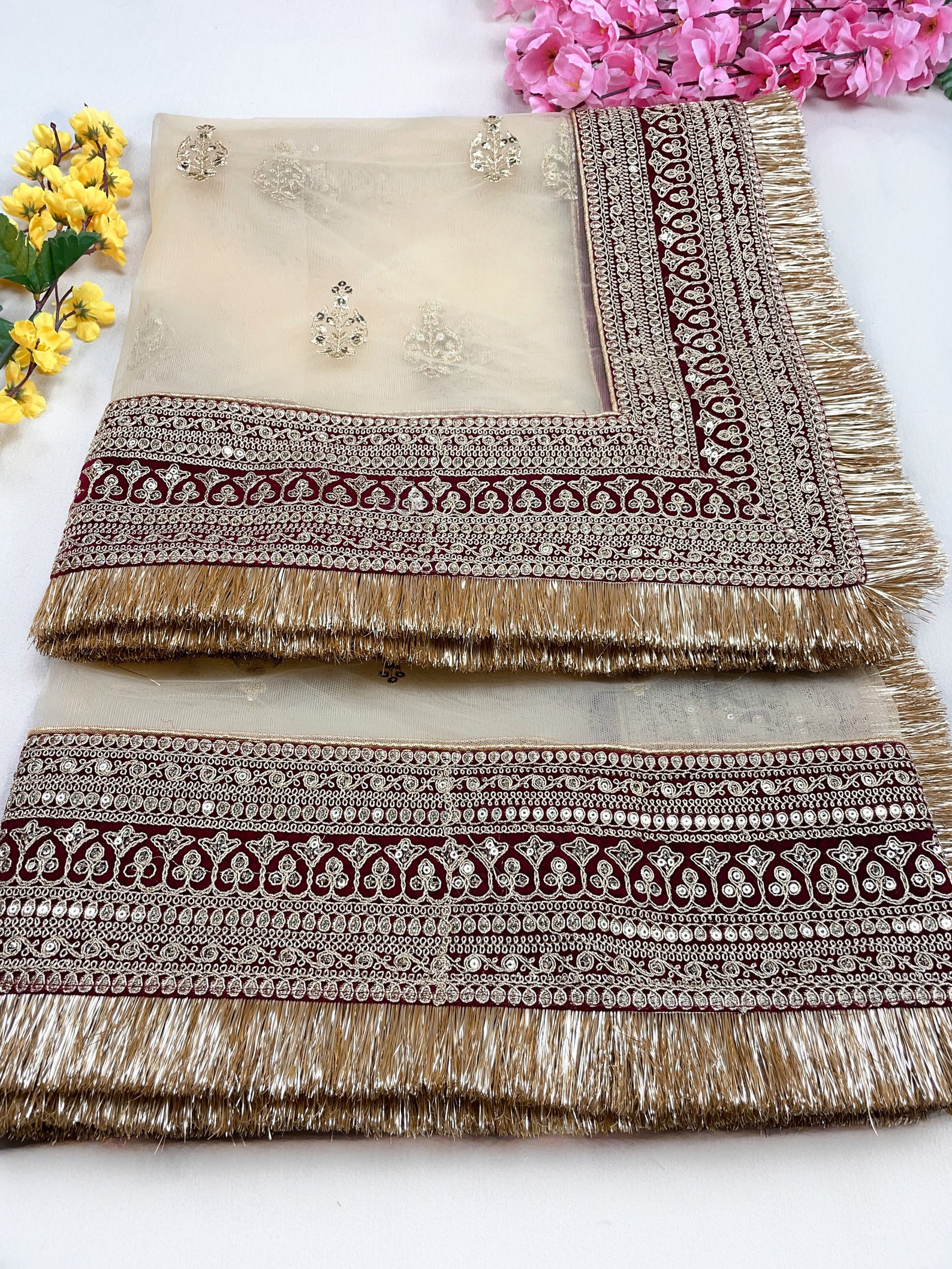 Katrina Kaif Wedding Red Net Embroidery Sabyasachi Edition Bridal ...