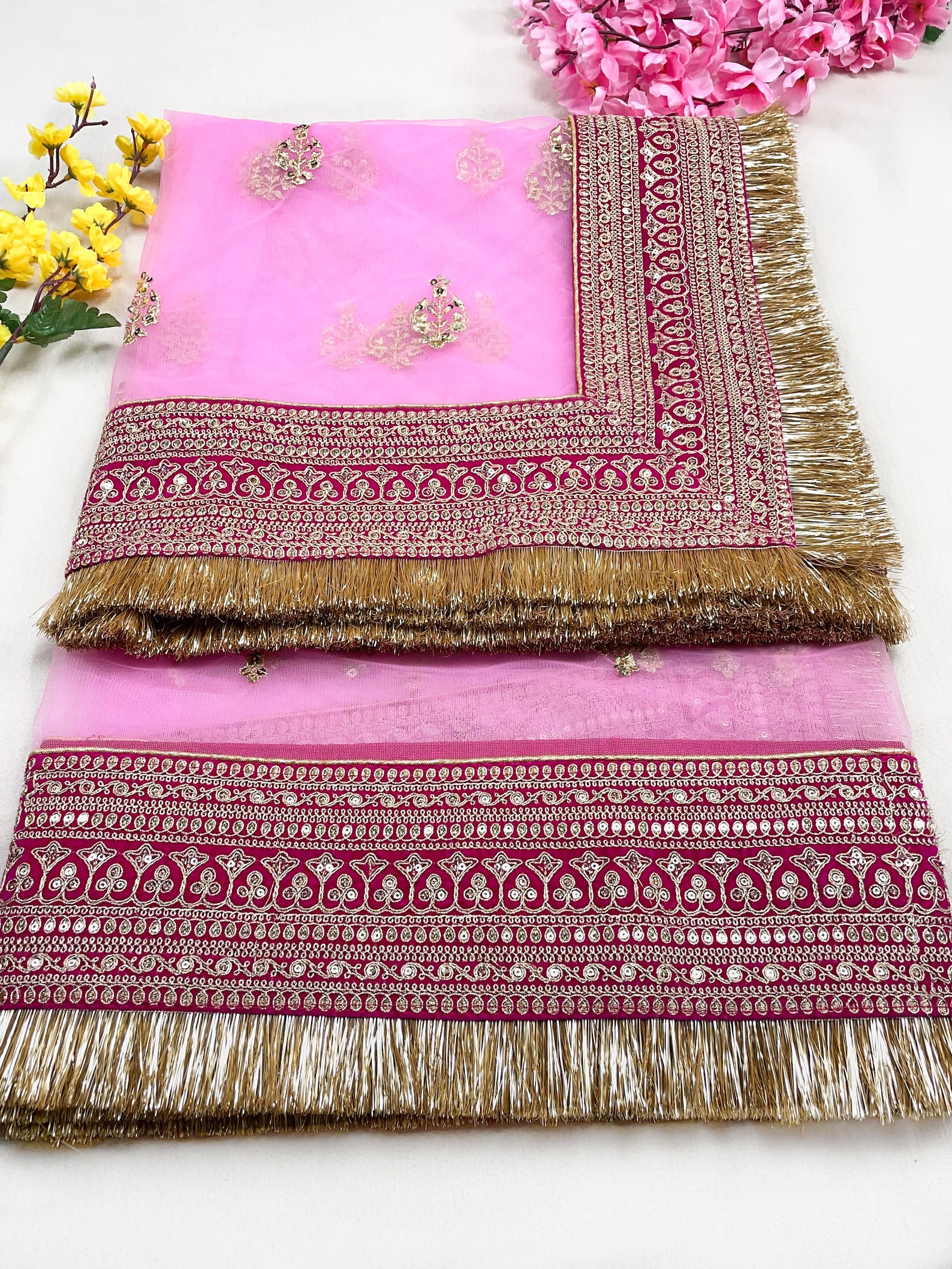 Katrina Kaif Wedding Red Net Embroidery Sabyasachi Edition Bridal ...