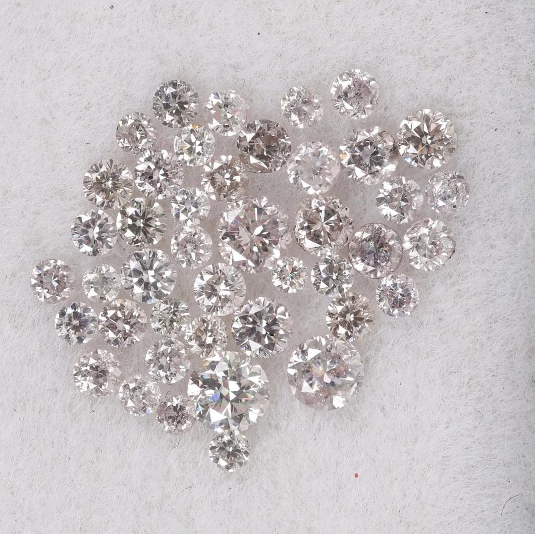 1.8MM - 6.40CTW, VS White Round Cut Loose Diamonds, Colorless Gemstone ...