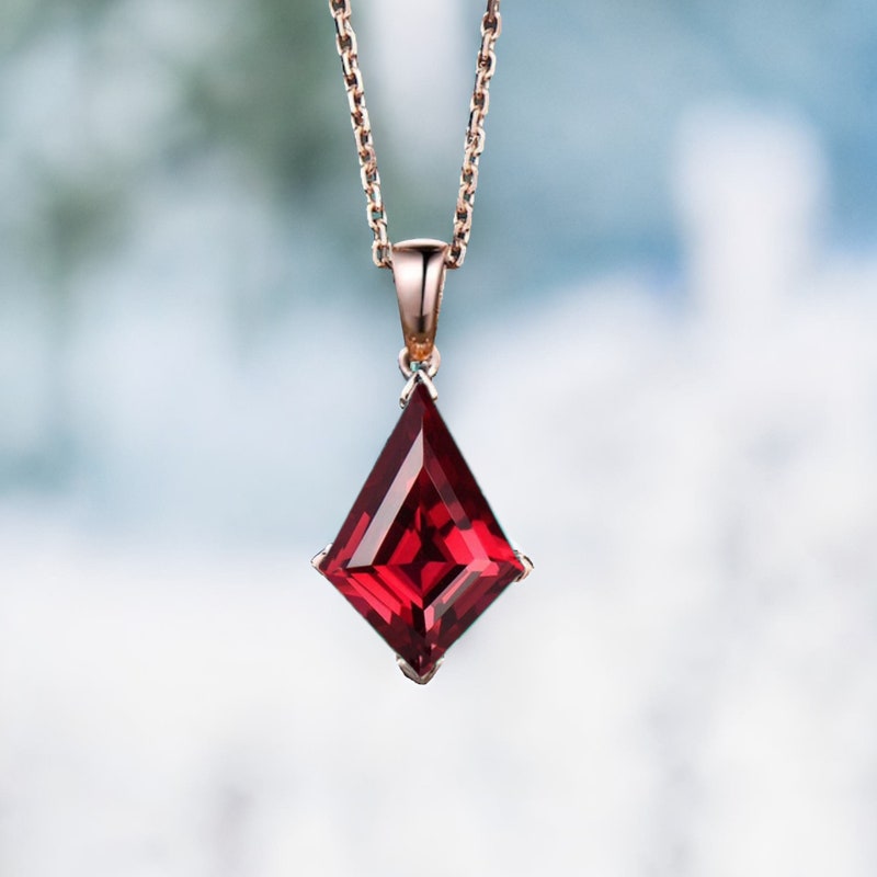 Red Ruby Necklace - Etsy