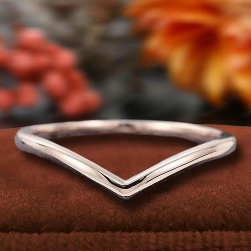 Chevron Wedding Band - Etsy