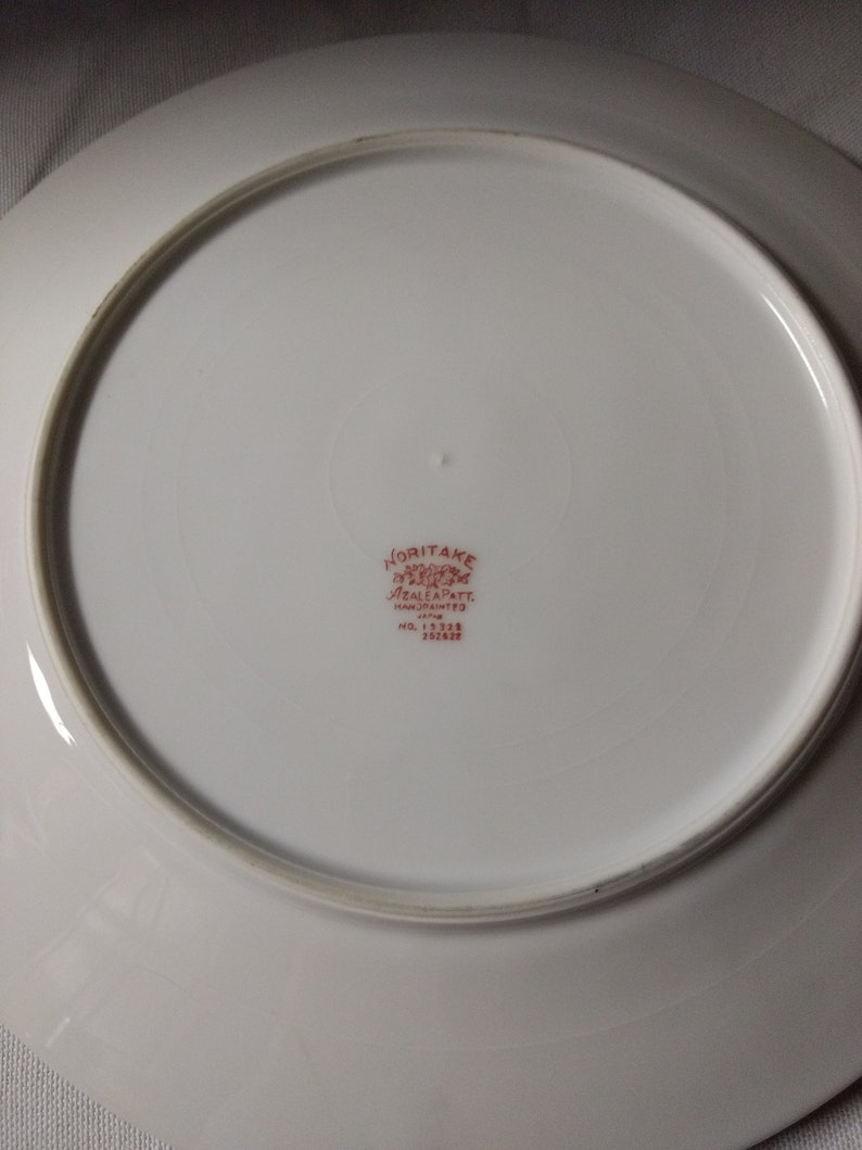 2-dinner Plates 9 7/8" Noritake Azalea Pattern ,red Mark - Etsy