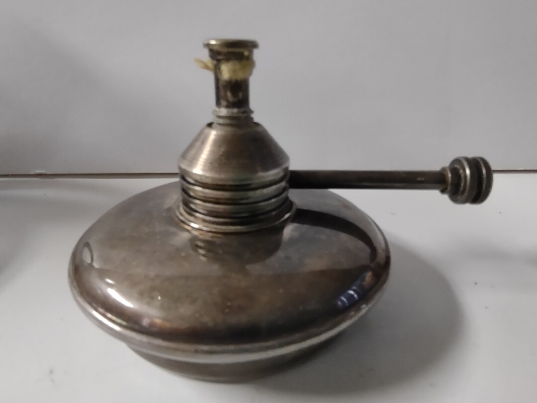 Oil Lamp, Antique, Silver Plated, Table Top - Etsy