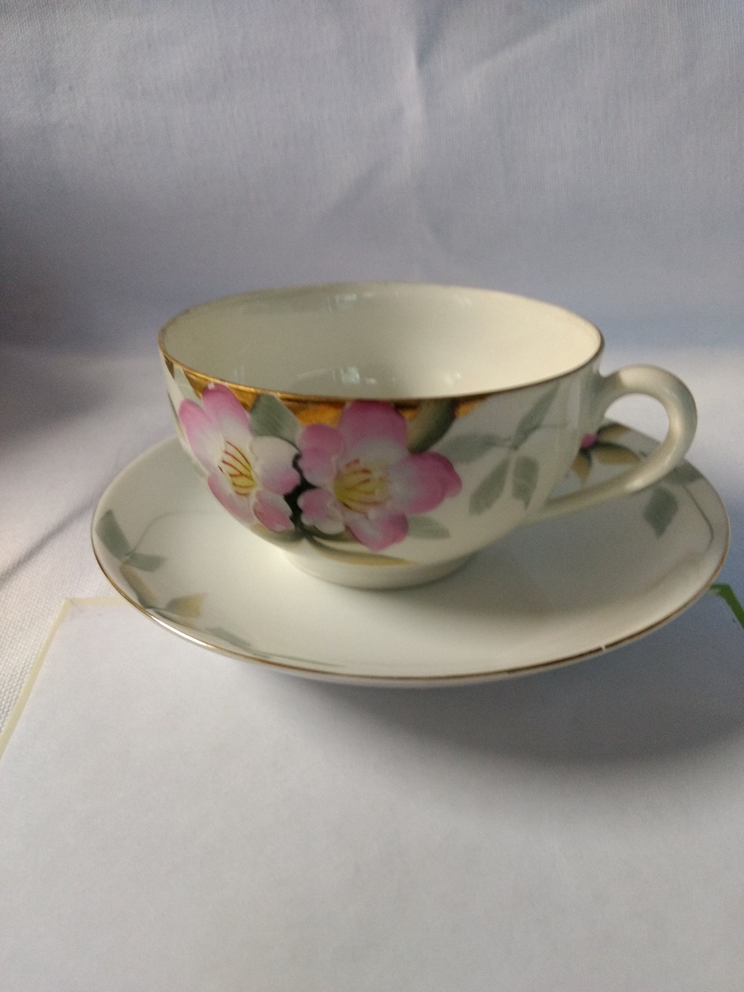 Cup and Saucer, Noritake Azalea , Red Mark - Etsy