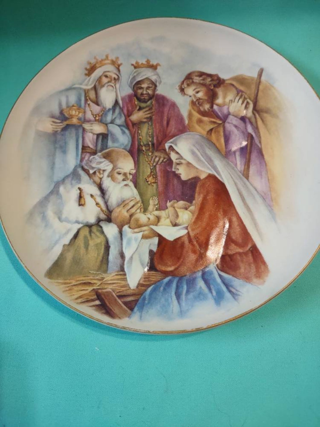 Nativity Scene Collector Plate - Etsy