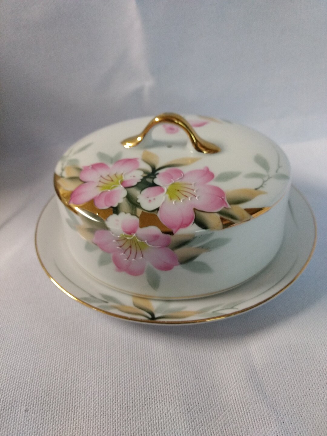 Covered Butter Dish,noritake,red Mark - Etsy